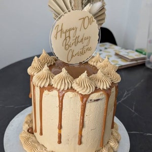 Pink Gin Cake Topper, Rose Gold Name and Age, Alcohol Cocktail Birthday ...