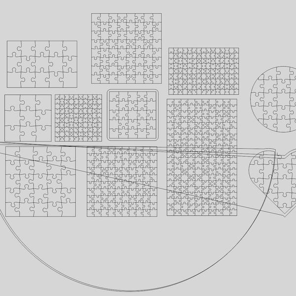 Puzzle SVG Laser Cut Templates: CNC Jigsaw Files - Etsy