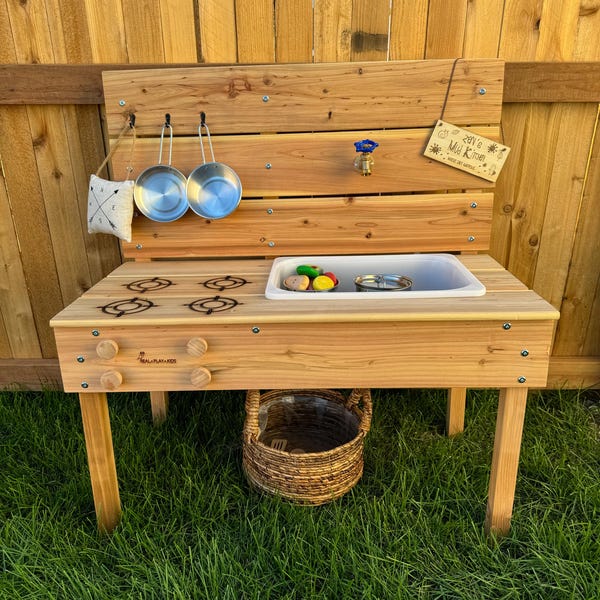 Mud Kitchen, Water Sand Table, Sensory Table, Ikea Flisat, Ikea Trofast ...