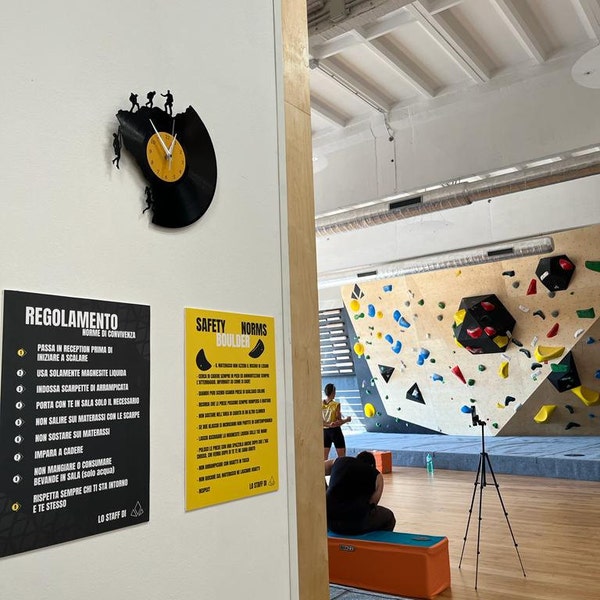 Hiking Wall Decor, Climbing Men, Vinyl Clock, Mountain, Best Gifts for ...