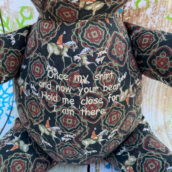 Memory Bear Embroidery Design Memorial Shirt Pillow Machine Embroidery ...