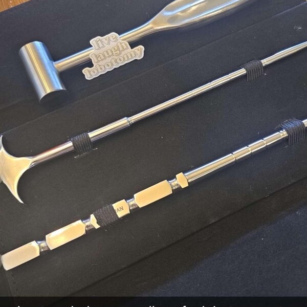 Lobotomy Orbitoclast & Hammer Surgical Medical Tools Shadowbox With ...