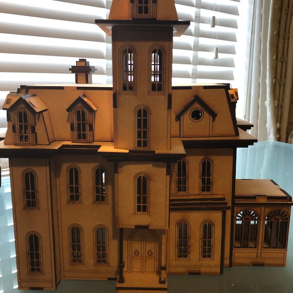 Addams Family House Model Kit: Laser Cut MDF, Halloween Decor - Etsy