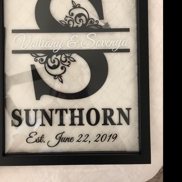 Classy Personalized Floating Frame - Rustic Wedding Gifts - Anniversary Gifts - Bridal Shower ...