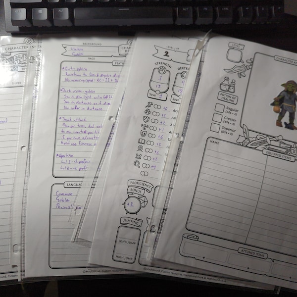 Dnd 5e Character Background: A4 Character Sheet PDF Compatible With ...