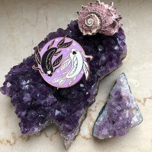 Koi Fish Yin and Yang Enamel Pin - Etsy