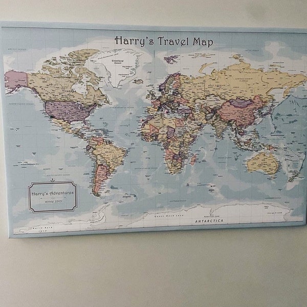Canada Push Pin Map, Large Wall Art Map, Canada Travel Map, Custom Gift ...