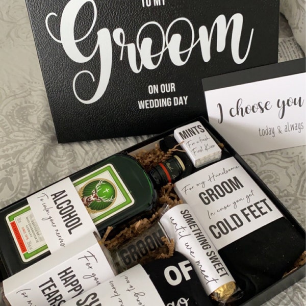 Groom Gift From Bride on Wedding Day, Gift for Groom, Groom Gift Box ...