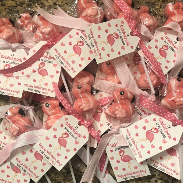 Flamingo Valentine's Day Tag, Flamingo Valentine's Tag, Tickled Pink ...