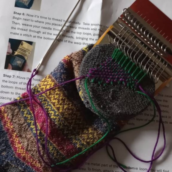 Darning Mini Loom Machine Knitting Tools Hand Tapestry Wood Loom ...