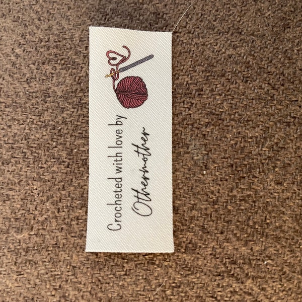 Handmade Labels for Crocheted Items - Small Organic Cotton Tags ...