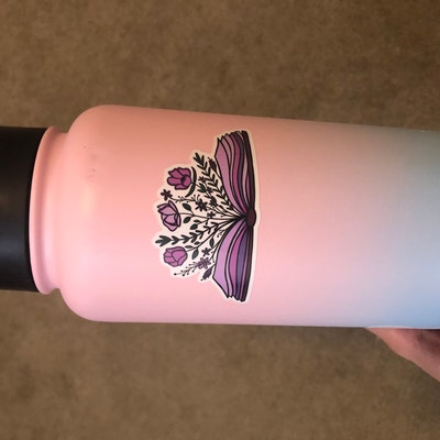 Book Floral Sticker, Books Sticker, Sticker for Women, Book Lover ...