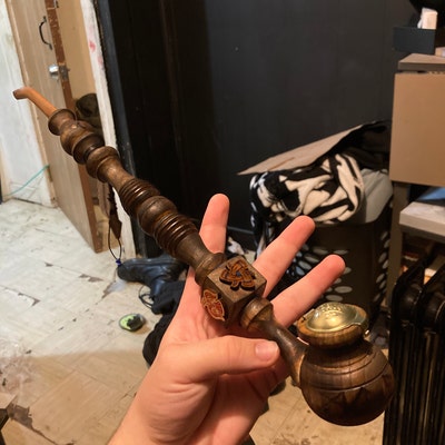 Odin the Wanderer Ansuz Rune Wood Pipe / Wooden Viking Thor Frigga ...