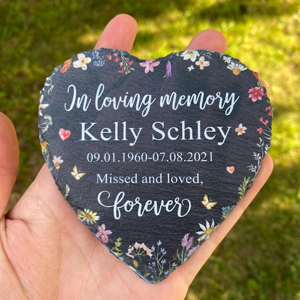 Custom Memorial Stone, Indoor/outdoor Use, Remembrance Stone for Home ...