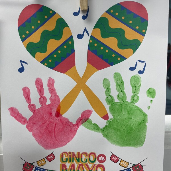 Cinco De Mayo Handprint Craft, Toddler Cinco De Mayo Craft for Kids ...