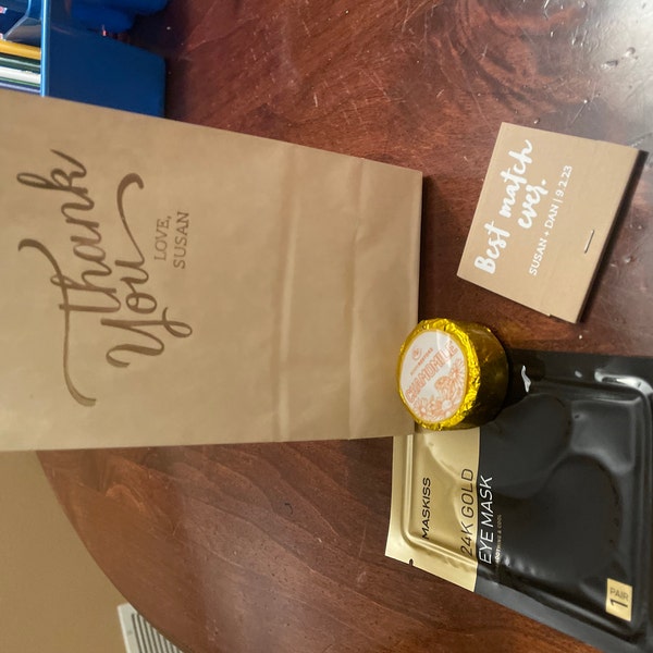 Personalized Goodie Bags - Thank You Script - Custom Party Favor Bag ...