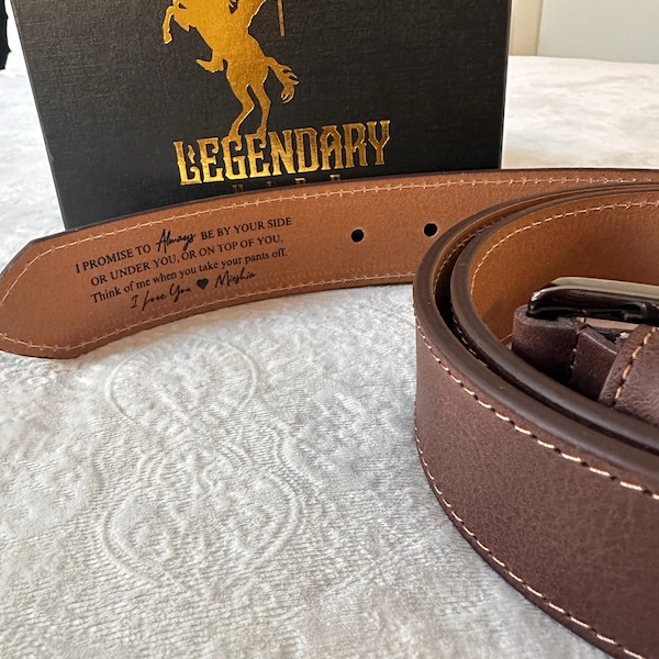 Custom Leather Belt for Daddy, Father’s Day Gift for Boyfriend, Unique ...