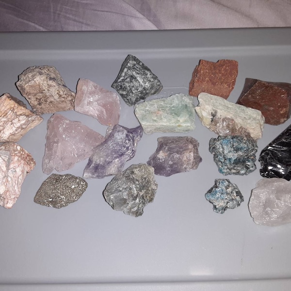 Raw Crystal Chunks - 1" to 2" Assorted Crystals Bulk - Rough Natural ...