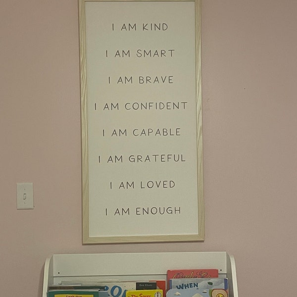 Affirmation Print for Kids, Inspirational Kids Room Decor, Printable ...