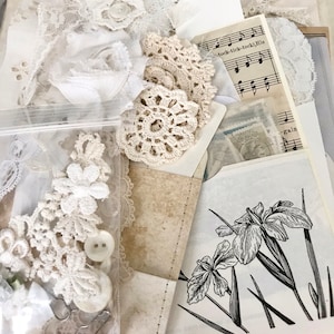 Fabric Flips, Belly Bands and Lace Bundle for Junk Journals - Etsy