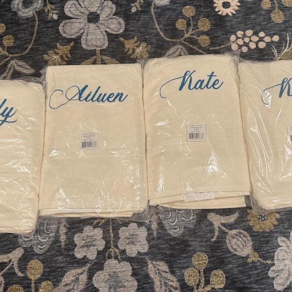 Personalized Bath Sheet, 34x66 100% Cotton, Customized Gift Towel ...
