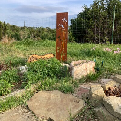 Birds on Tree Branches, Rusty Privacy Screen, Garden Panel, 60x12 ...