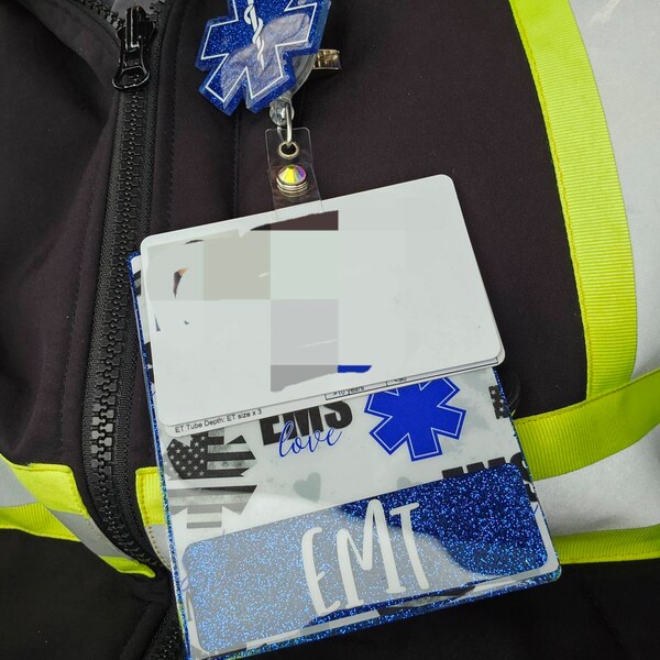 Glitter Badge Buddy/ Badge Buddy/paramedic Badge Buddy/ems Badge Buddy ...
