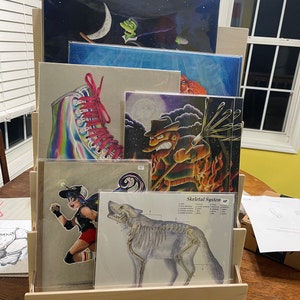 8 Pocket 5 Width Sticker Display Rack With U Cuts | Etsy