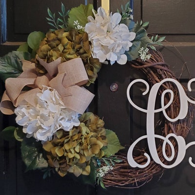 Unpainted Single Letter Vine Script Font Wooden Letter Wood Initial - Etsy