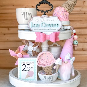 Ice Cream Tier Tray Decor I Scream You Scream We All Scream for Ice ...