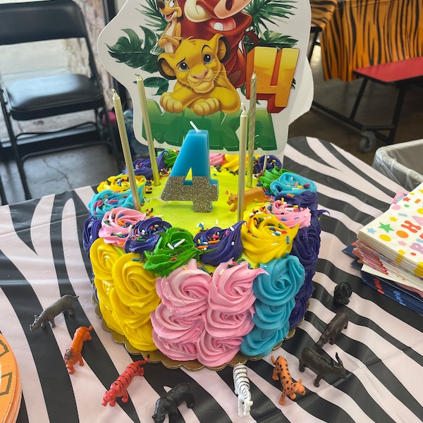 Printable Simba Cake Topper: Lion King Birthday Decoration (digital ...