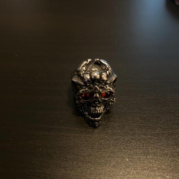 Skull Rings , Domineering Skull Devil Punk Gothic Ring - Etsy