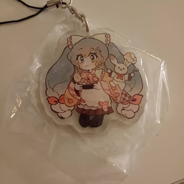 Hatsune Miku Vocaloid Acrylic Phone Charm Chibi Keychains - Etsy UK