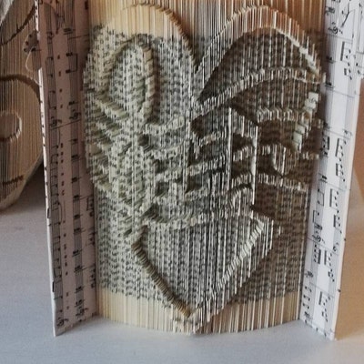 Musical Sounds in Heart: Book Folding Pattern, Instruction DIY Folded ...