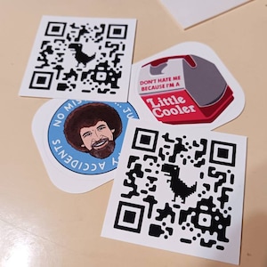 Custom Logo QR Code, QR Code Stickers, Custom Sticker, Logo Stickers ...