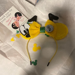 Mouse Minnie Ears, Pluto Inspired Minnie Ears, Pluto Ears, Yellow ...