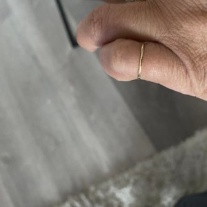 Stardust Thumb Ring 10k/14k Solid Gold Midi Ring Gold Gold Chevron Ring Gold Wave Ring, Gold ...