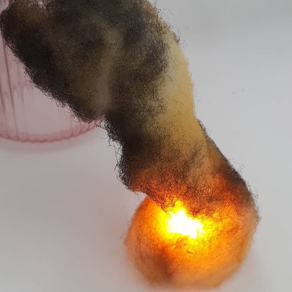 5inch Tall LED Fire With Smoke - Etsy