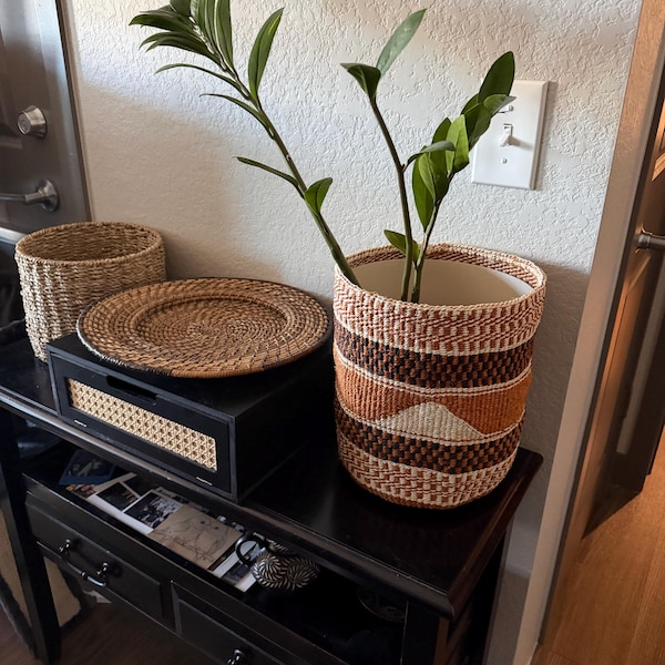 Handmade Kiondo Sisal Basket: African Woven Storage, Rustic Decor - Etsy
