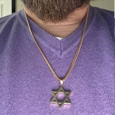 Heavyweight Large Star of David, Solid 14k Gold Pendant, Thick Gold ...