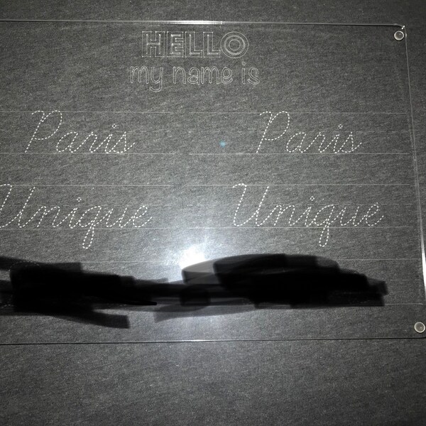 Cursive Name Trace Board, Reusable Personalized Custom Script Trace Dry ...
