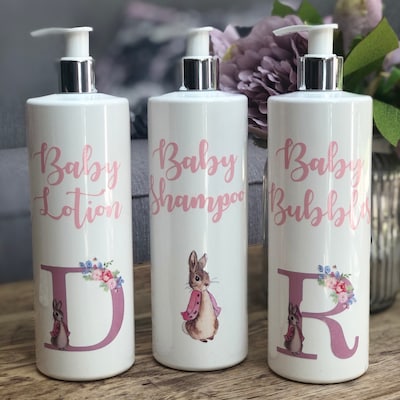 Stickers, Peter Rabbit Alphabet, Pink, Transparent Waterproof Vinyl ...