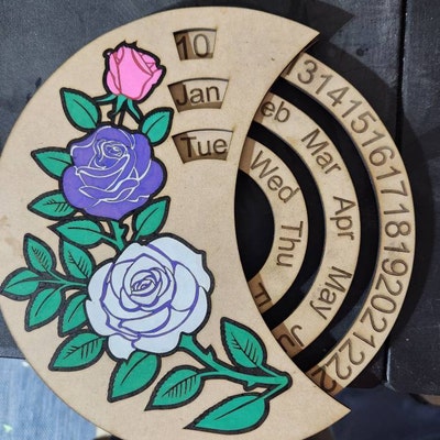 Farm SVG Engraving Perpetual Calendar Laser Cut Files, Glowforge Files ...