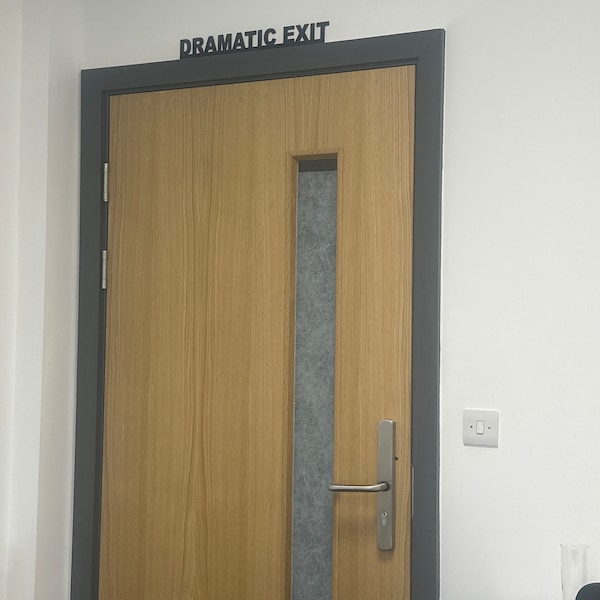 DRAMATIC EXIT Door Topper, Shelf Decor, Wall Decor - Etsy