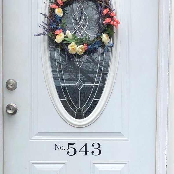 Door Numbers -custom Vinyl Decal - Address Numbers - Door Decal ...