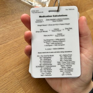 Set of 10 Healthcare, Nursing, Medical Educational Pocket Cards ...