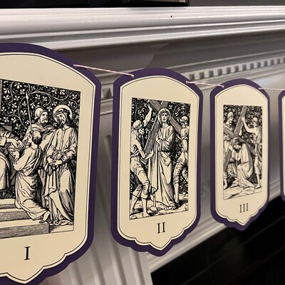 Printable Stations of the Cross Banner, Catholic Lent Devotional, Eater ...