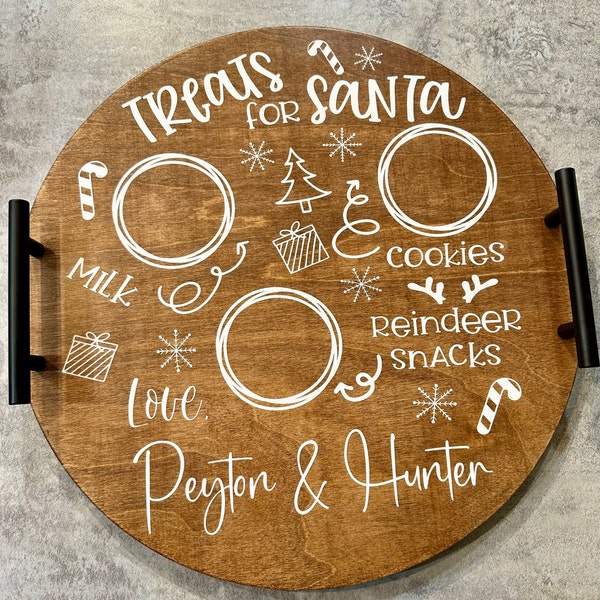 Large 16 Personalized Dear Santa Serving Tray Cookies for Santa Tray ...