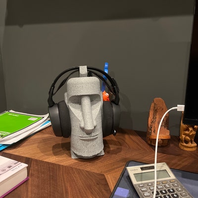 Moai Statue Headphone Rack Easter Island Sculpture Headset Hanger ...
