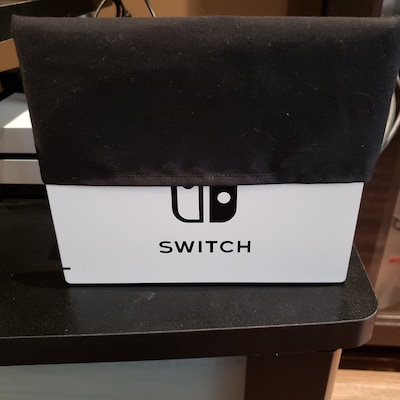 Black Switch Dock Cover Nintendo Switch Dock Sock Plain Black Cotton ...